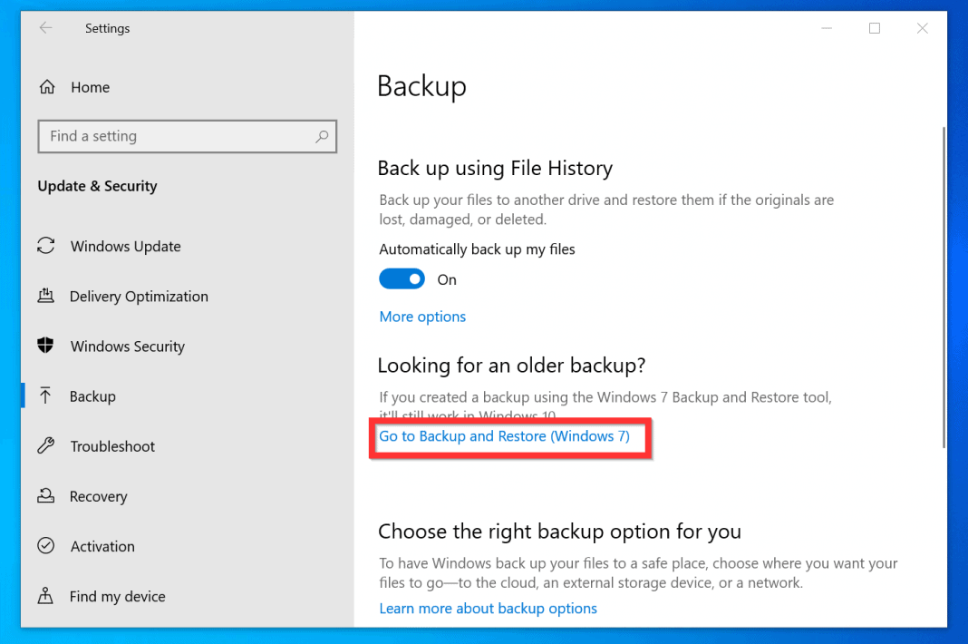 How to Delete Backup Files in Windows 10 (2 Methods) - Itechguides.com