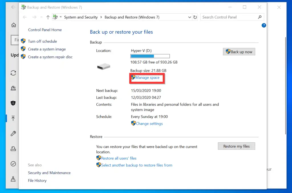 How to Delete Backup Files in Windows 10 - Itechguides