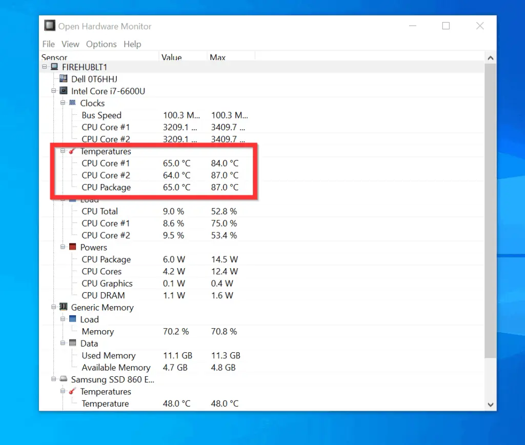 How to Check CPU Temperature on Windows 10 - Itechguides