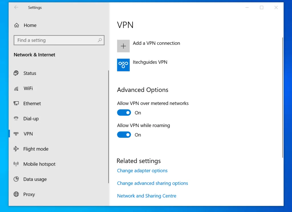 How to Setup a VPN on Windows 10 - Itechguides