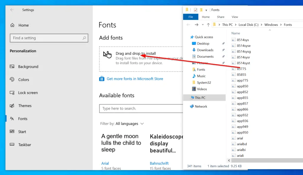 How to Add Fonts Windows 10 (2 Methods) - Itechguides