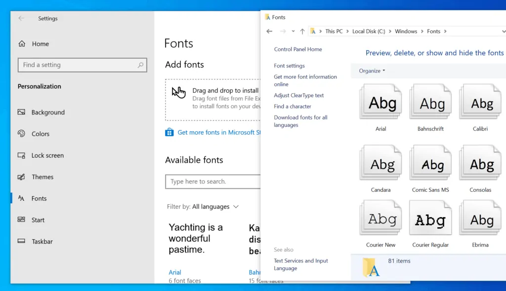How to Add Fonts Windows 10 (2 Methods) - Itechguides