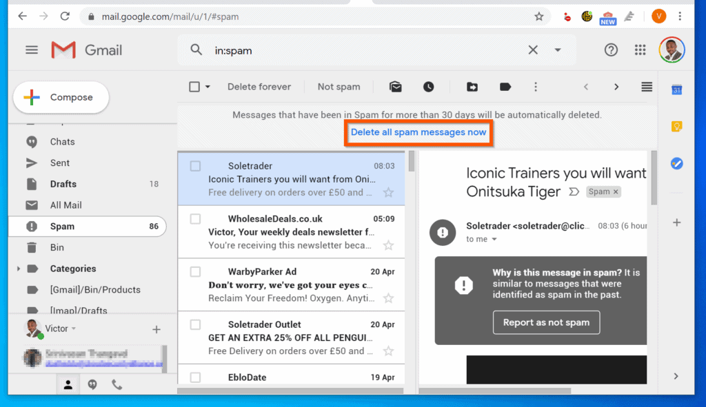 Spam Folder In Gmail How To Open Spam Folder In Gmail PC Or Mobile 