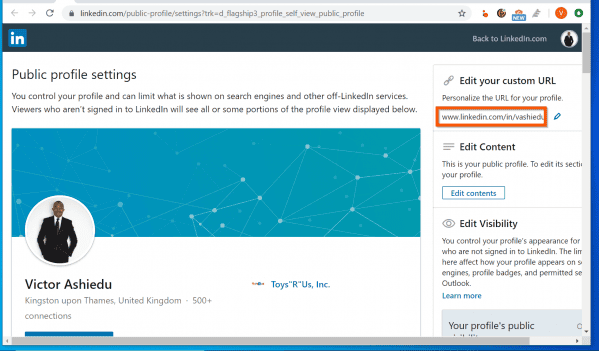 How to Change LinkedIn URL from a PC, or Smartphone Browser