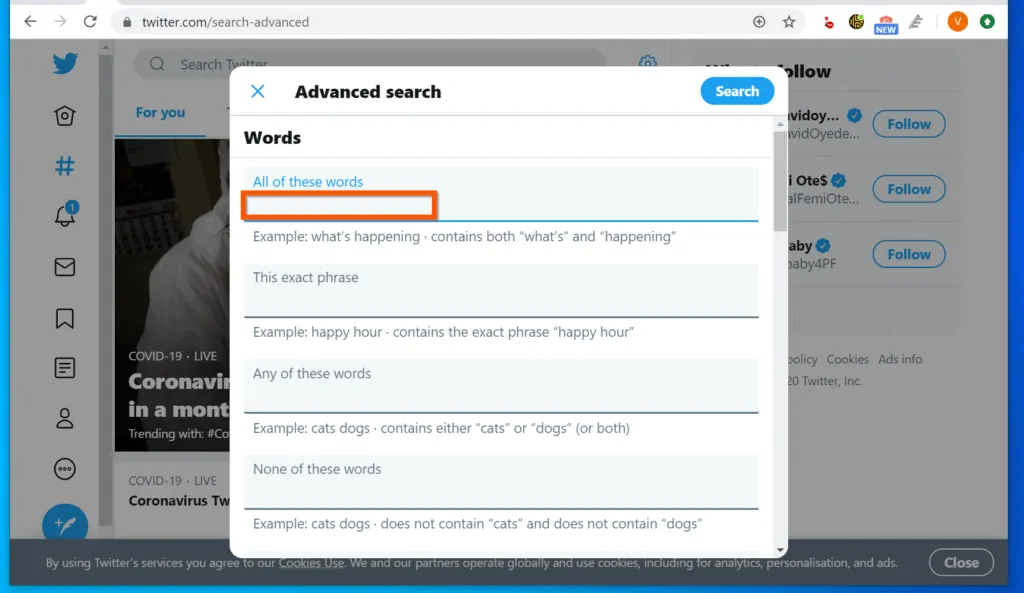 How to find Old Tweets - Itechguides