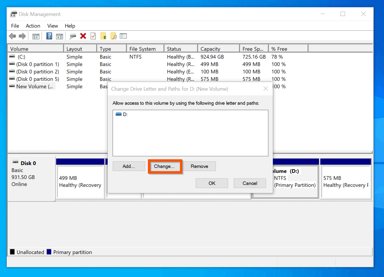 How to Change Drive Letter Windows 10 - 3 Methods - Itechguides.com