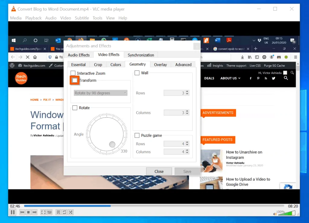 How to Rotate a Video in Windows 10 with VLC Media Player