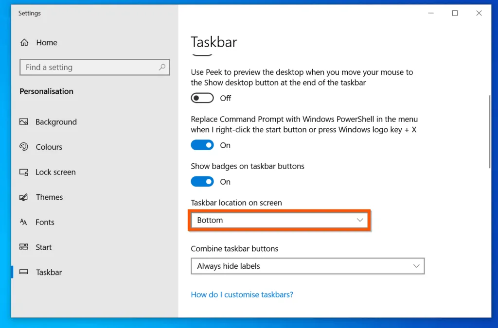 How to Move Taskbar on Windows 10 - Itechguides