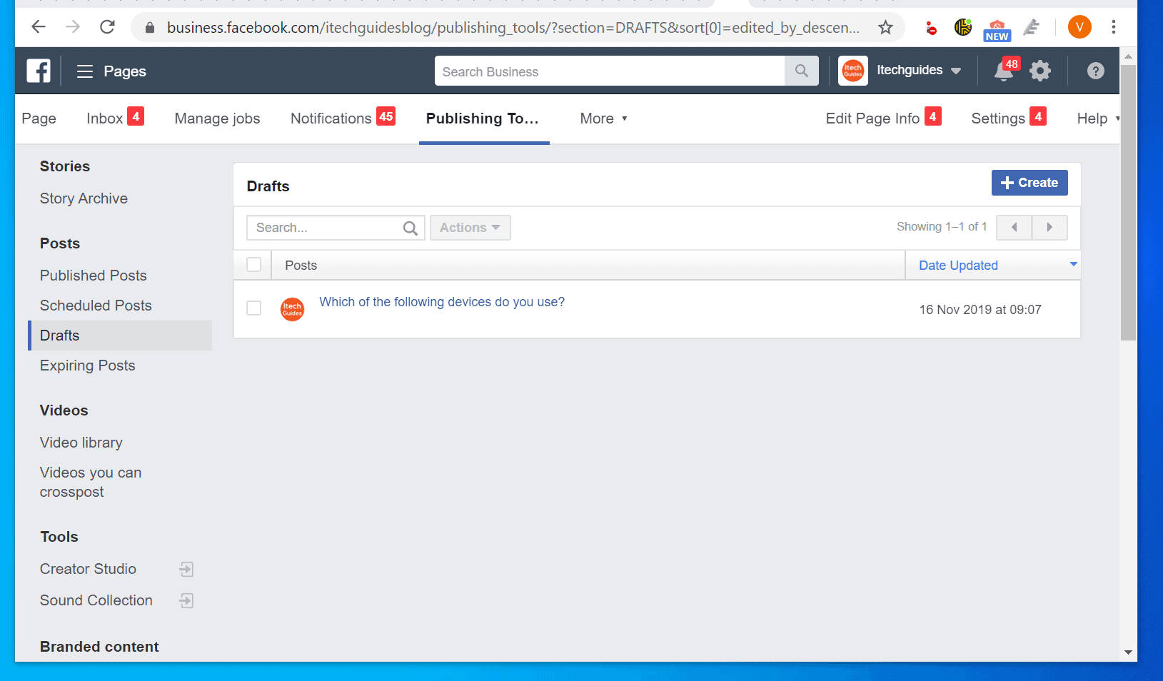 How to Find Drafts on Facebook from a PC or Mac - Itechguides.com