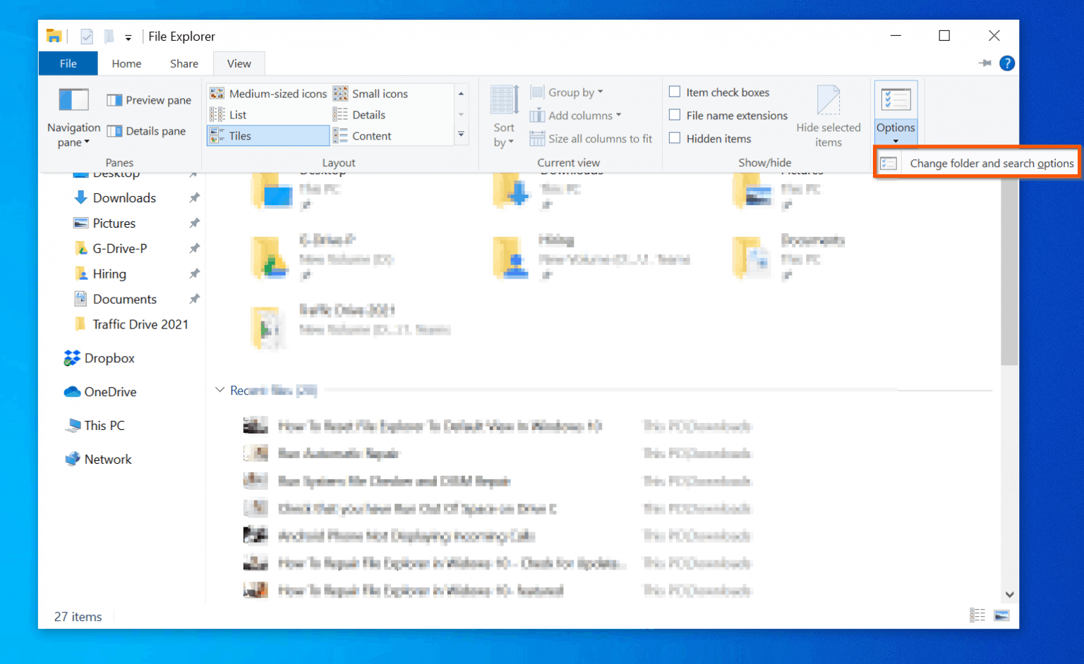 Reset File Explorer Windows 10 - Reset File Explorer To Default View