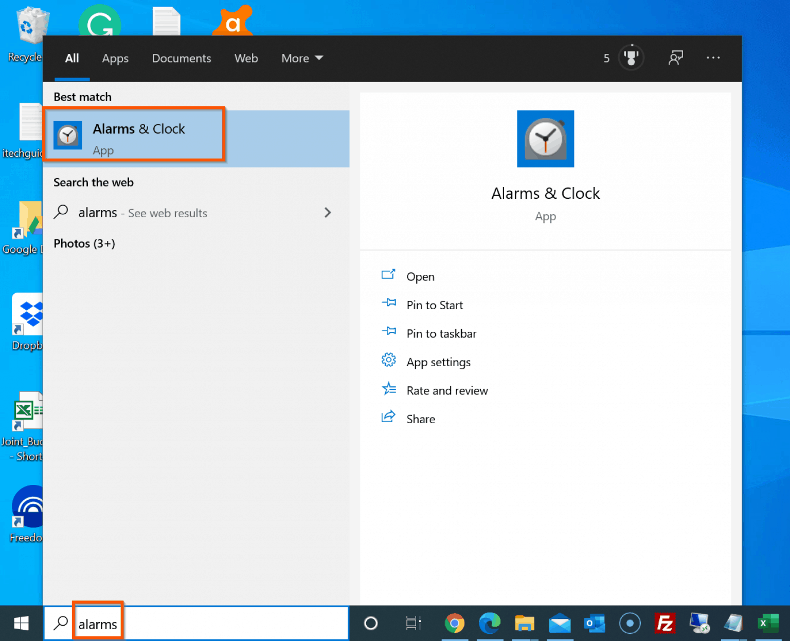 How to Use Alarms in Windows 10 - Itechguides.com