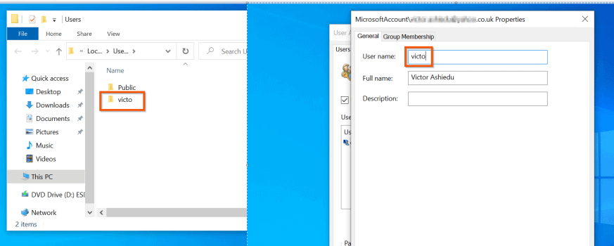 Change User Name Windows 10 - Rename User Folder Name