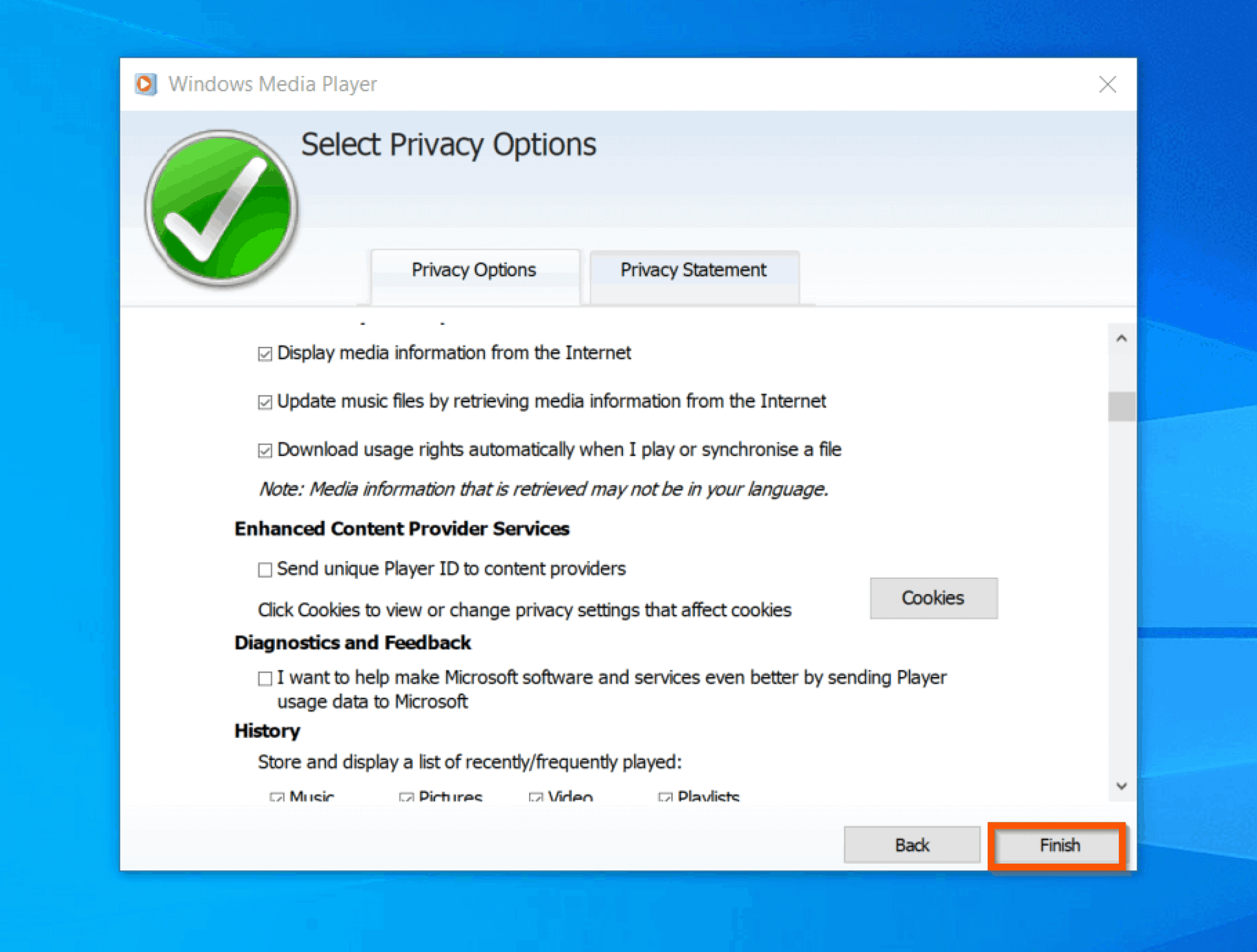 Get Help with Windows Media Player in Windows 10