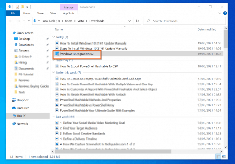 How To Install Windows 10 21H1 Update Manually - Itechguides.com