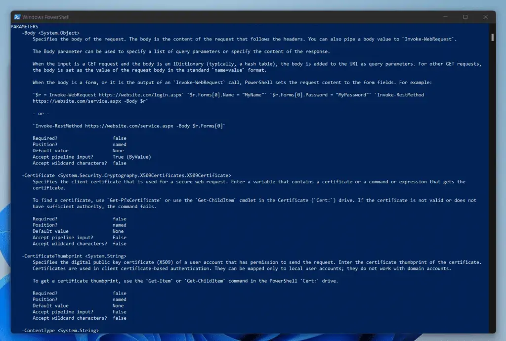 Powershell Curl Invoke Webrequest Syntax Parameters Examples Itechguides