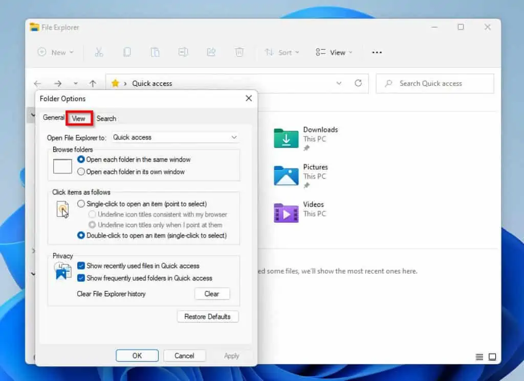 How to Reset File Explorer to Default View in Windows 11 - Itechguides How to Reset File Explorer to Default View in Windows 11 - Itechguides