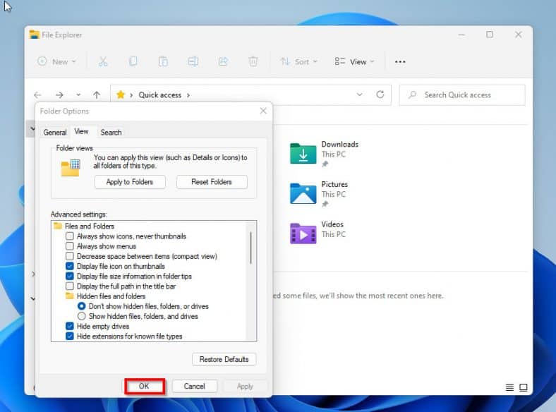 Reset File Explorer Windows 11 - Reset File Explorer to Default View