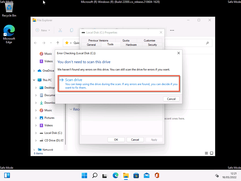 How to Fix “Scanning and Repairing Drive” Error in Windows 11 - Itechguides
