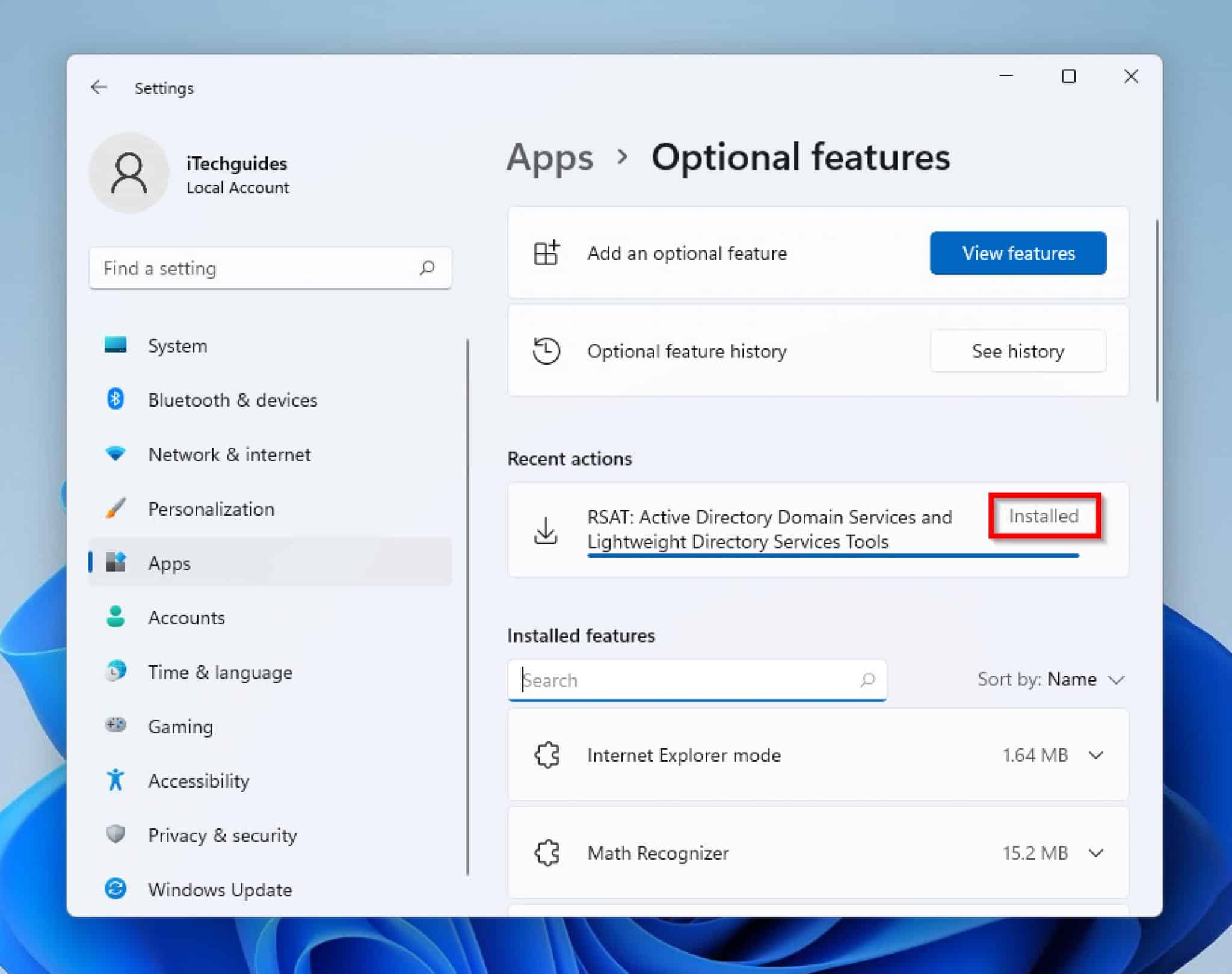 How to Enable RSAT for Active Directory in Windows 11 - Itechguides