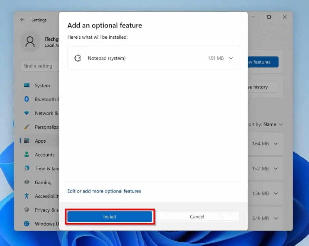 How to Reinstall Notepad in Windows 11 - Itechguides
