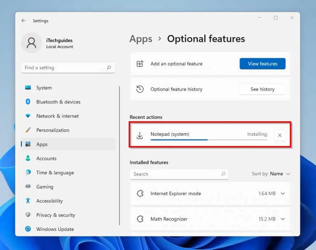 How to Reinstall Notepad in Windows 11 - Itechguides