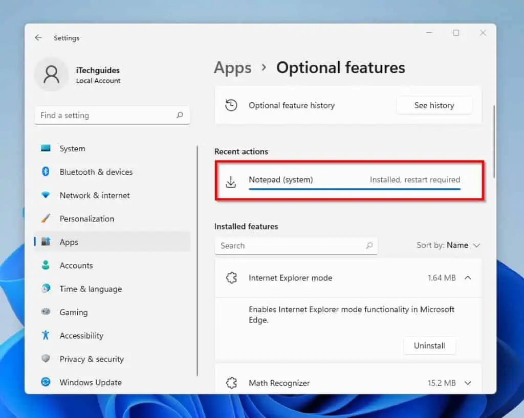 How to Reinstall Notepad in Windows 11 - Itechguides