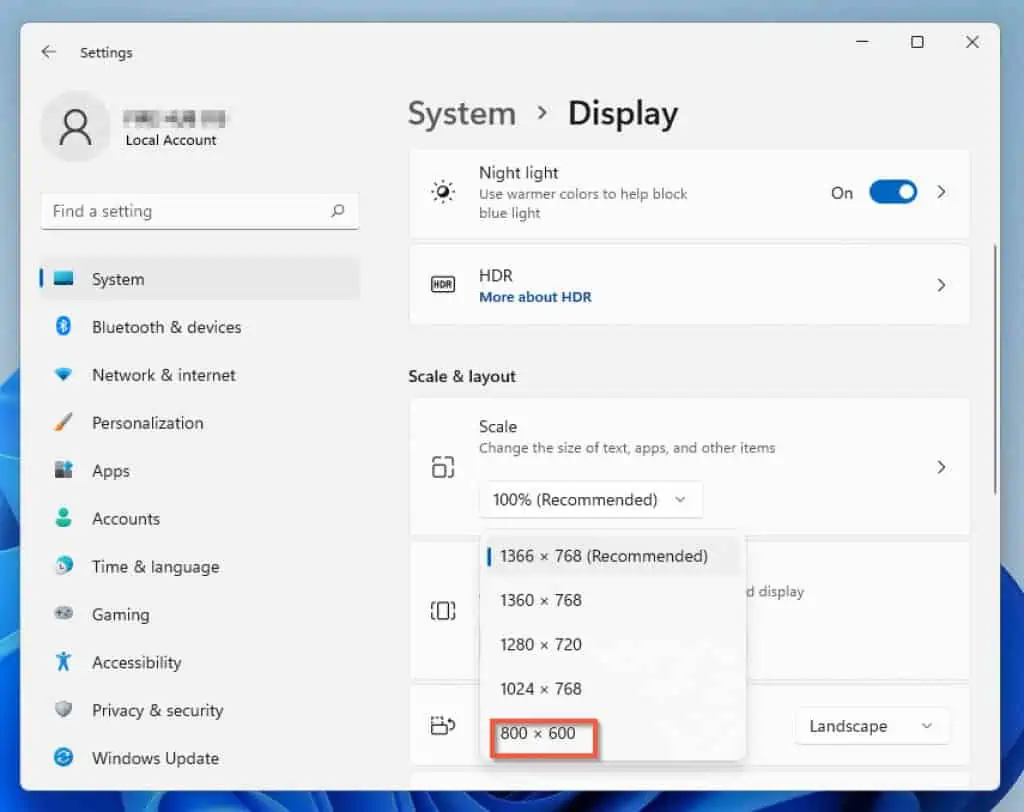 How to Change Resolution on Windows 11 - Itechguides