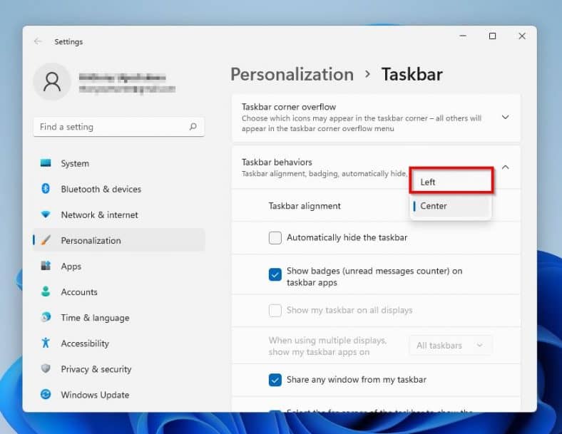 Move Windows 11 Taskbar to Left - How to Do it - Itechguides.com