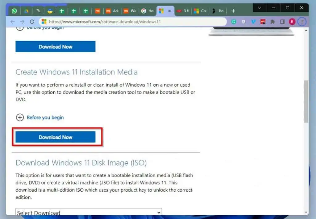 How to Create Windows 11 Installation Media - Itechguides