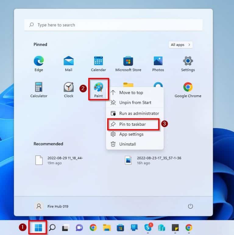 How to Pin to Taskbar in Windows 11 - Itechguides