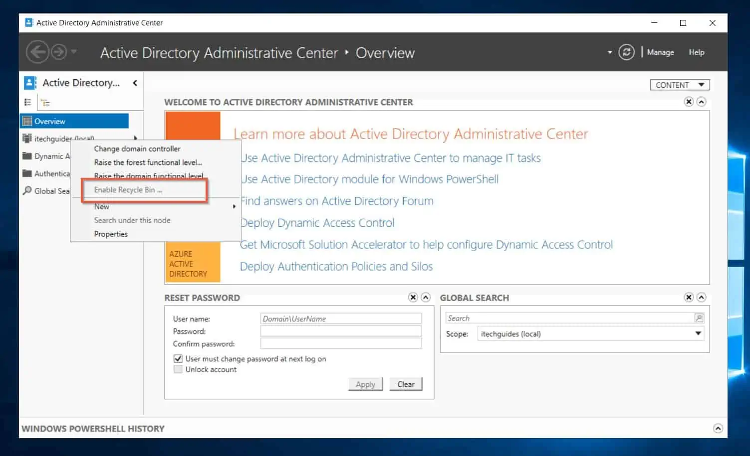 How To Enable Active Directory Recycle Bin 2 Methods Itechguides