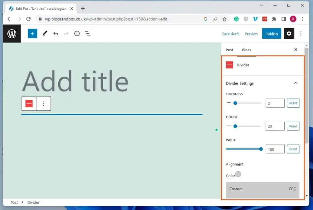 How to Add a Horizontal Line in WordPress - Itechguides