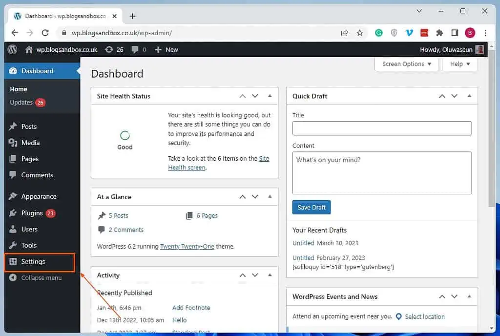 How to Change the Site Title in WordPress - Itechguides
