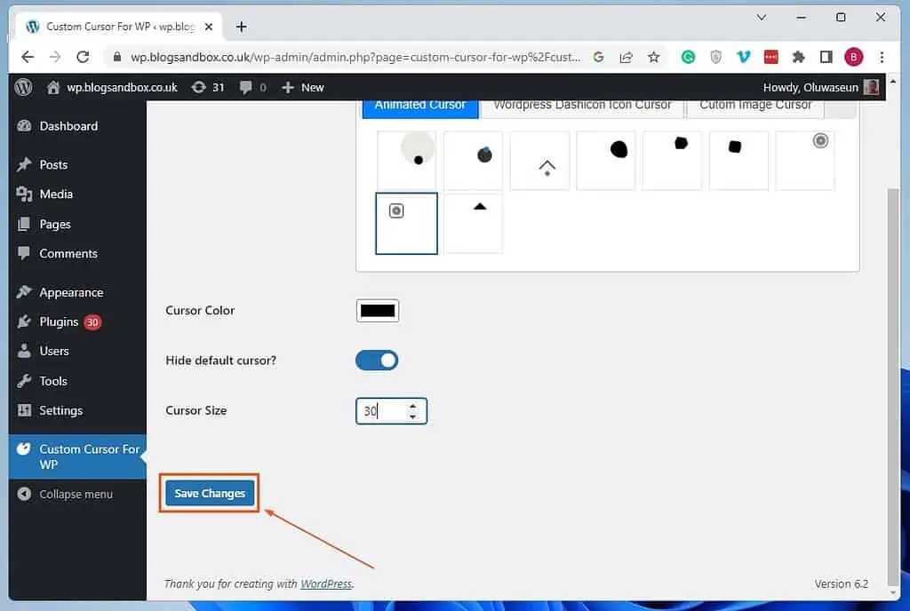 How To Make A Custom Cursor In Wordpress Itechguides