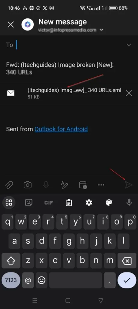 How to Attach an Email in Outlook App (Windows, Android, iOS) - Itechguides